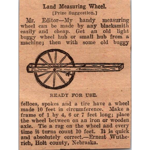 None and/or Unknown | Other | Land Measuring Wheel Ready For Use Feet ...